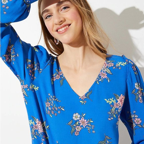 LOFT | Tops | Loft Gorgeous Floral Blouse | Poshmark